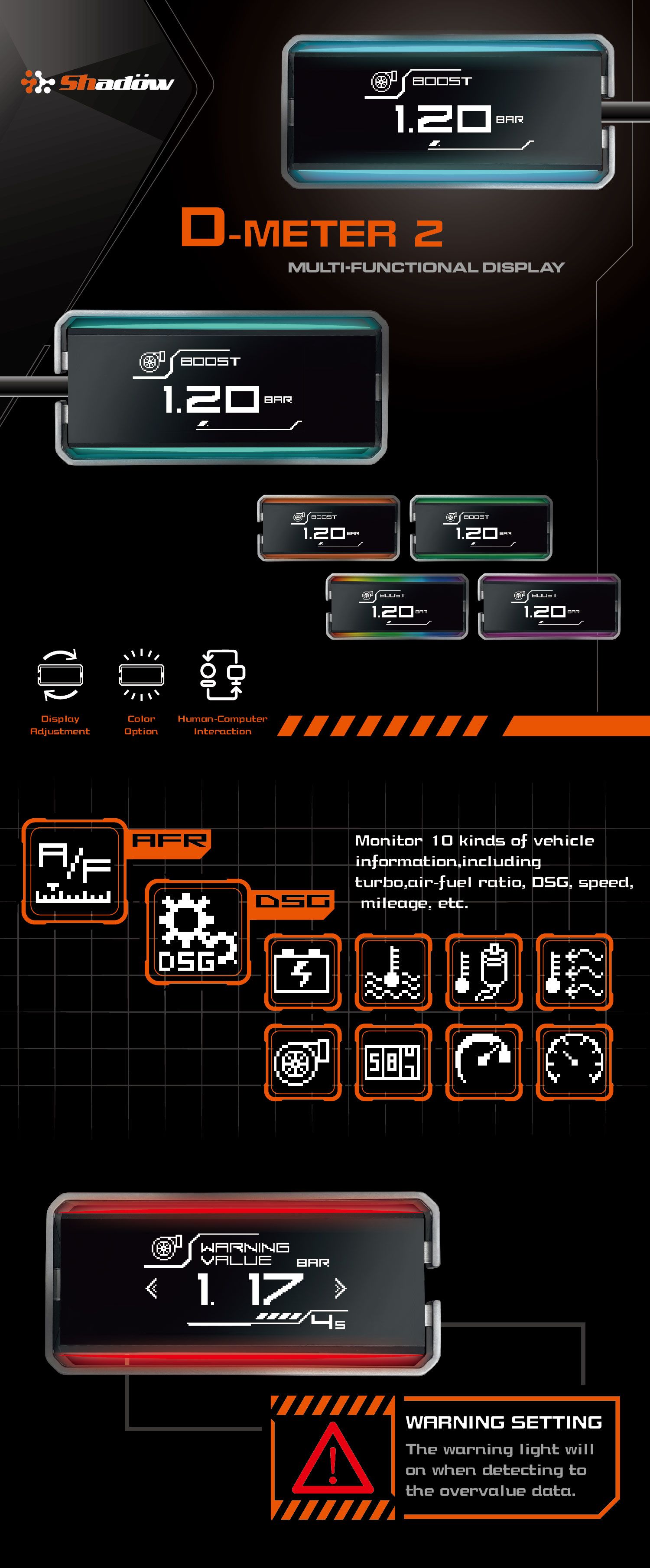 OBD2 Diagnostic Multi-Functional Display Supplier | Shadow