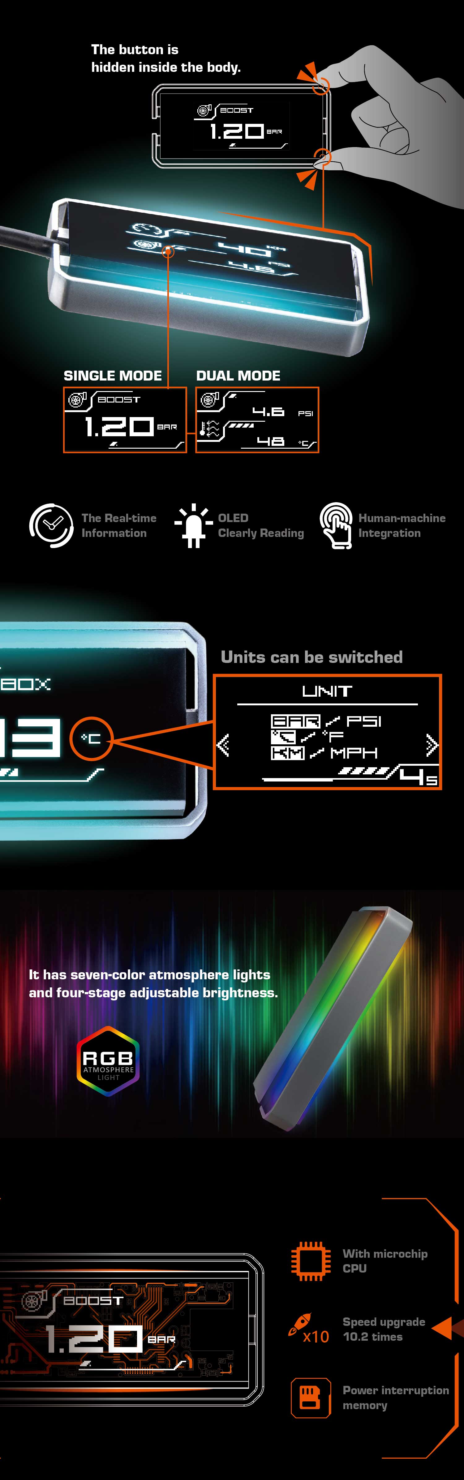 OBD2 Diagnostic Multi-Functional Display | Digital Electronic Boost ...